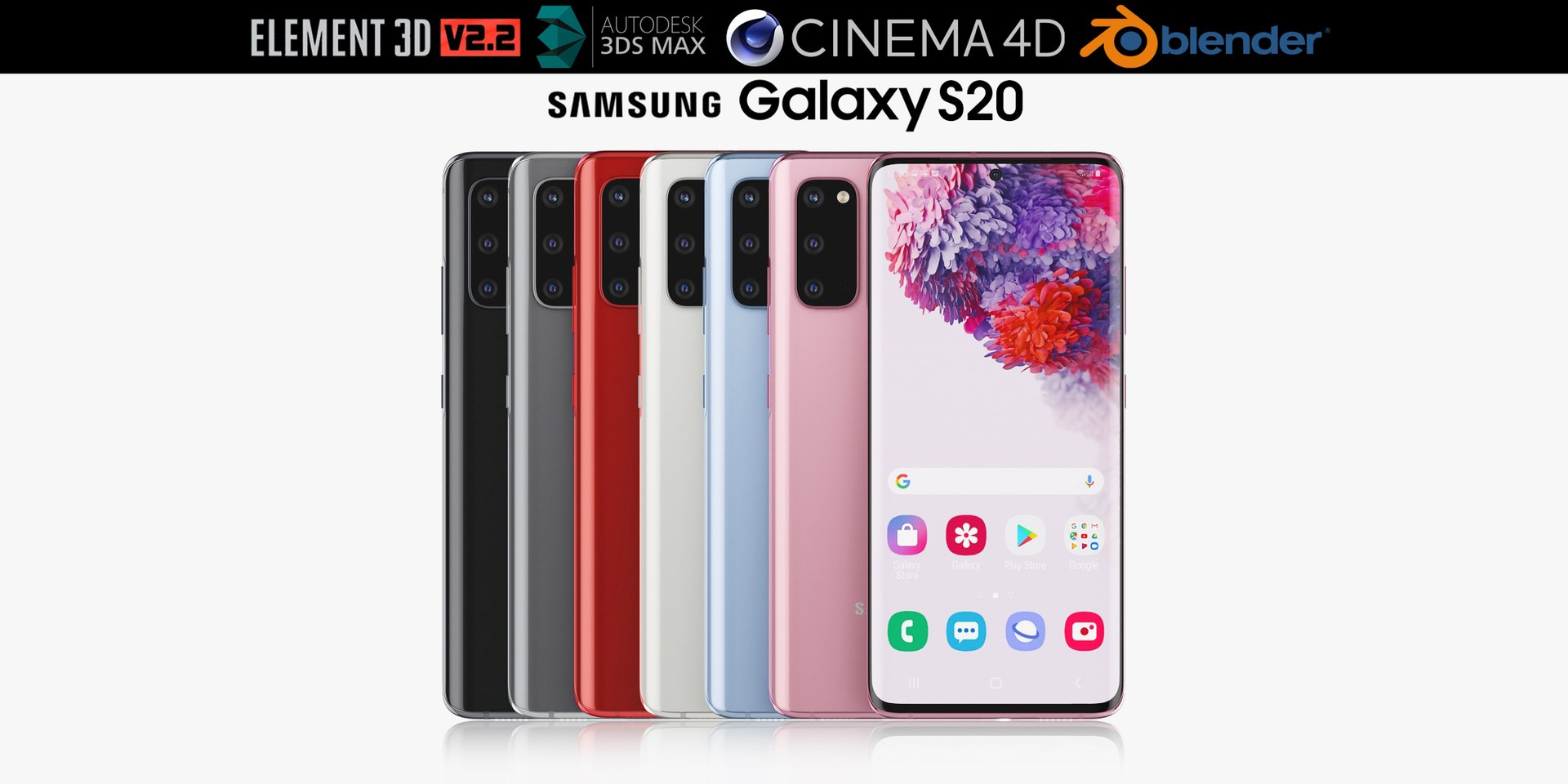 Samsung Galaxy S20 5g 3D Model - TurboSquid 1515539