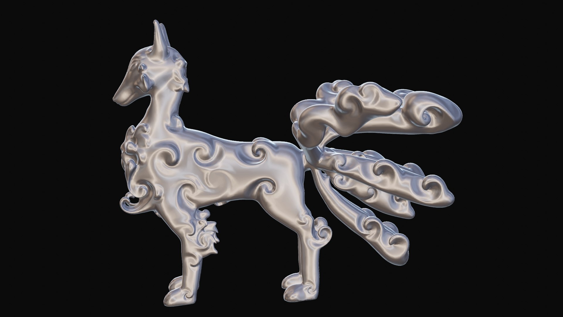 Nine-tailed Fox 3D Model - TurboSquid 1855734