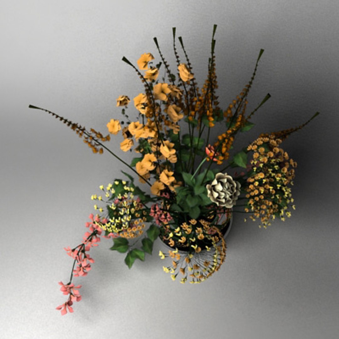 3d Model Of Flower Arrangement