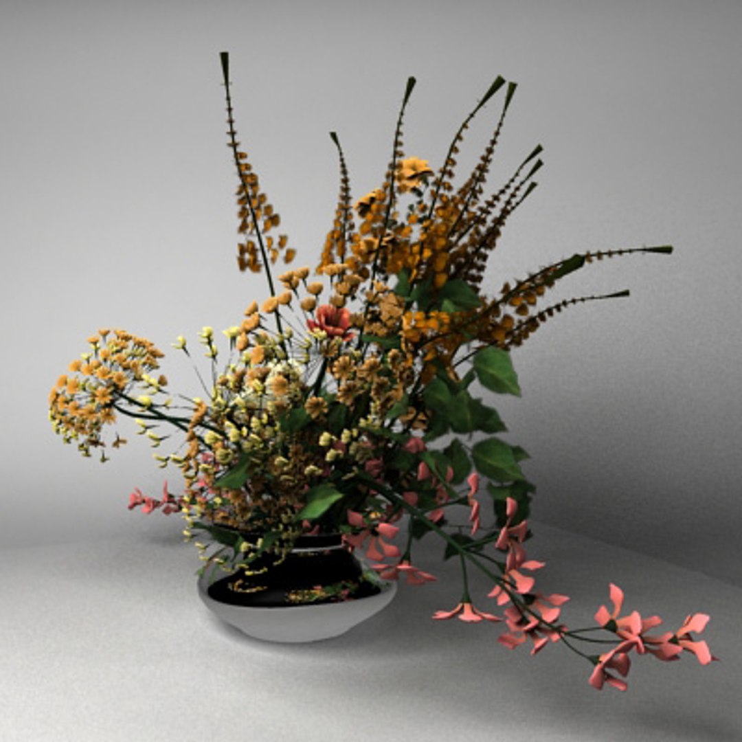 3d Model Of Flower Arrangement
