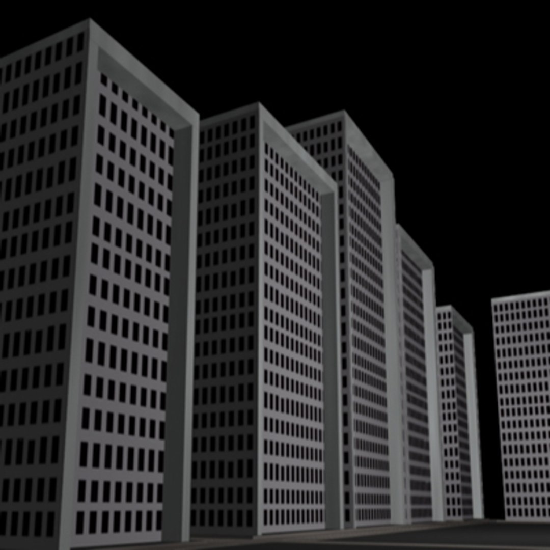 Generic Buildings Streets City Downtown 3d Lwo