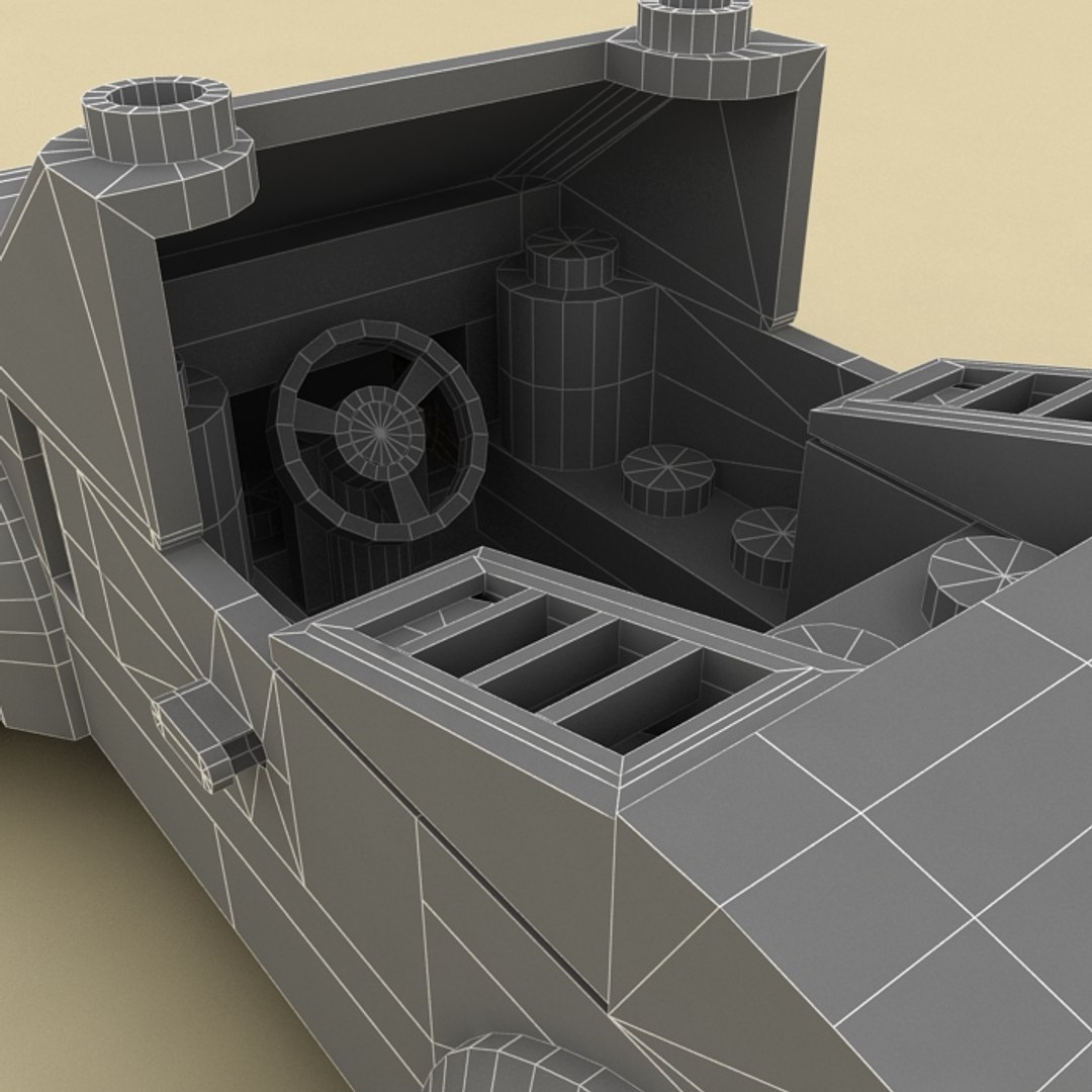 3d 3ds Yellow Car Set Lego