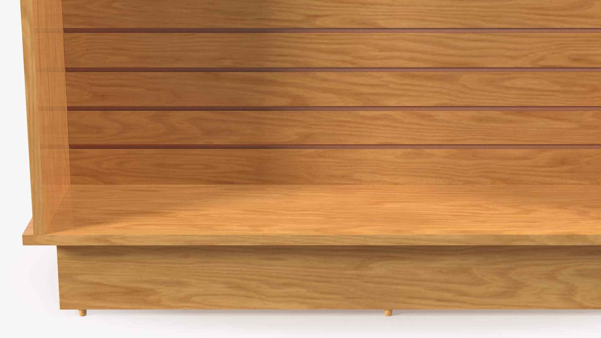 Display Stand Slatwall With Shelves Light Wood 3D Model - TurboSquid ...