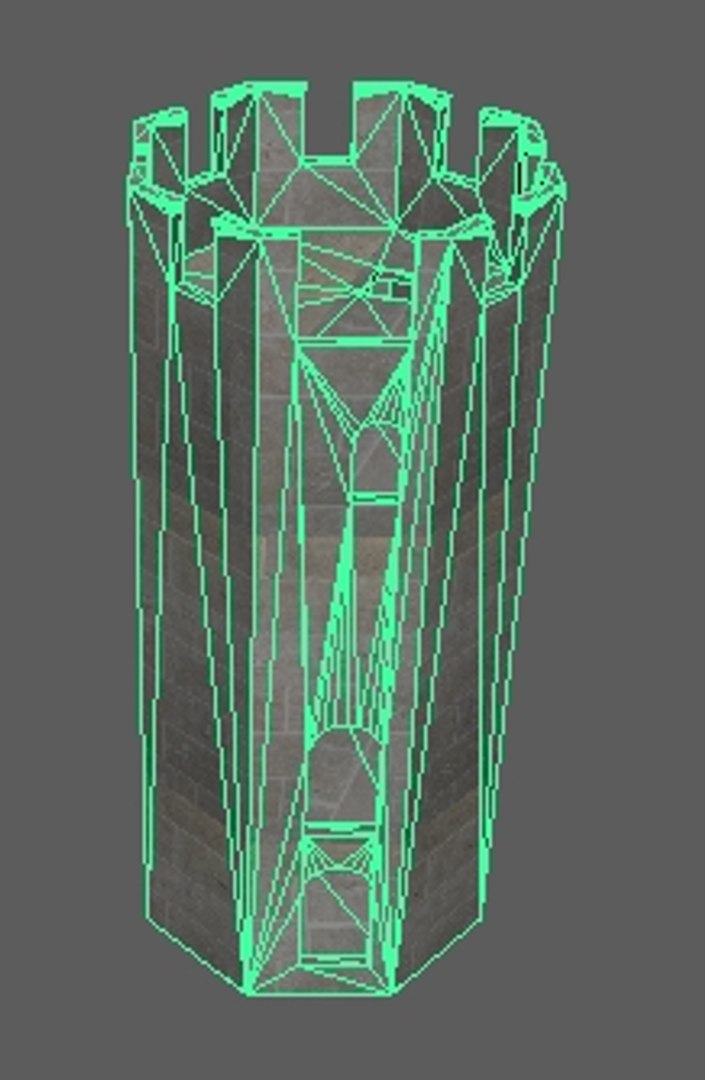 3D Corner Stone Tower - TurboSquid 1810047
