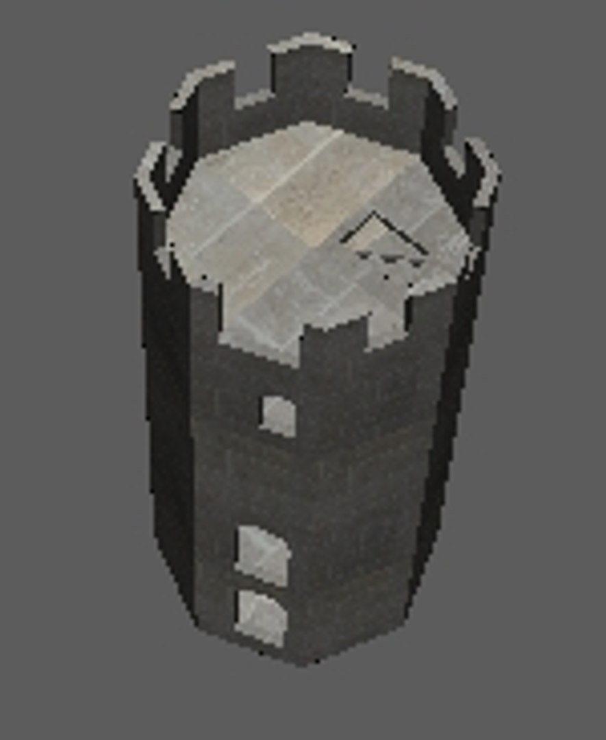 3D Corner Stone Tower - TurboSquid 1810047