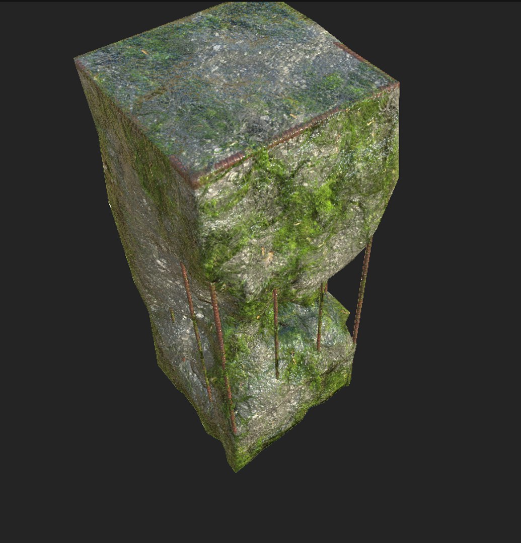Destroyed Colums 3d Obj