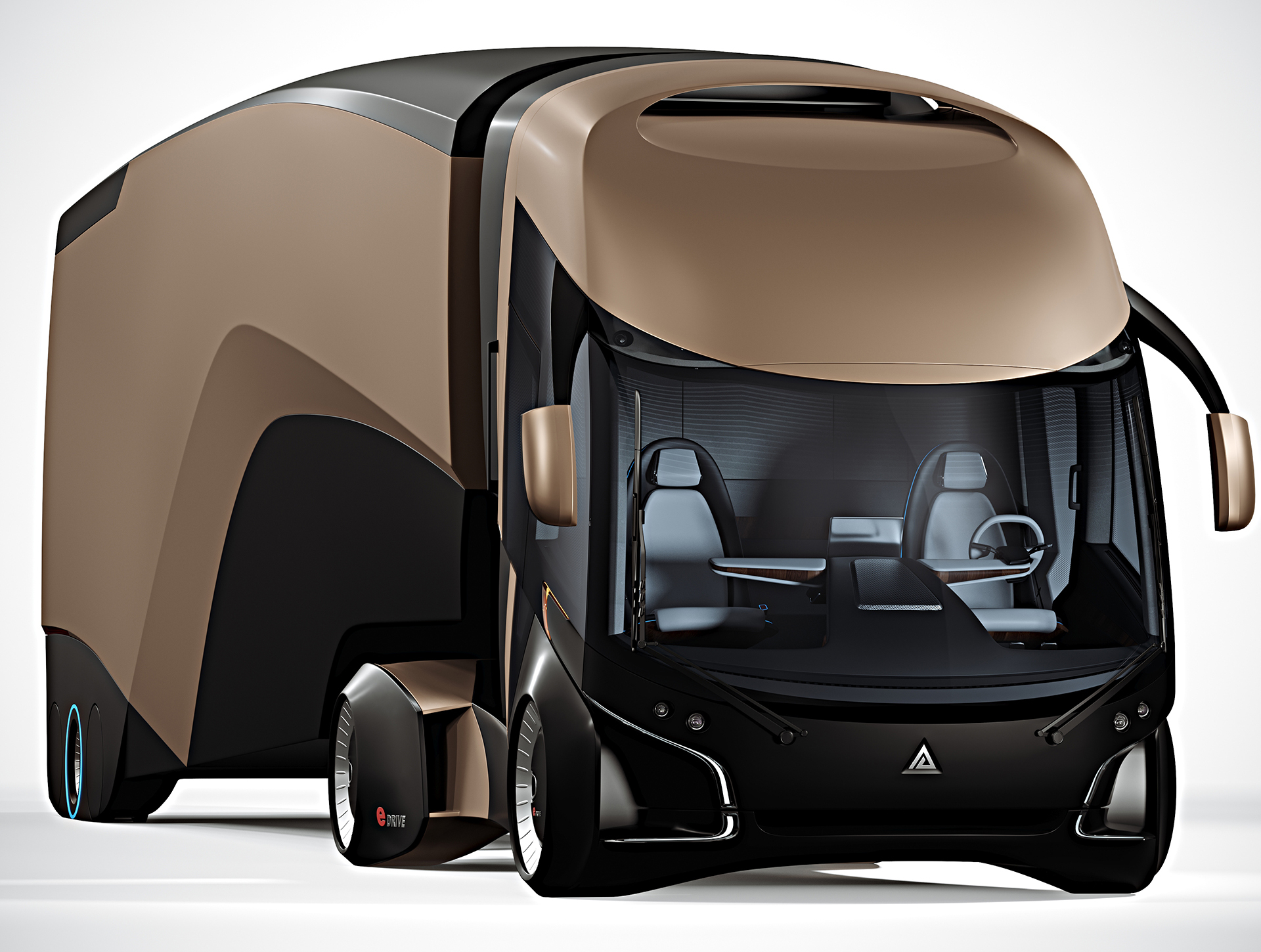 3D futuristic semi truck model - TurboSquid 1682453