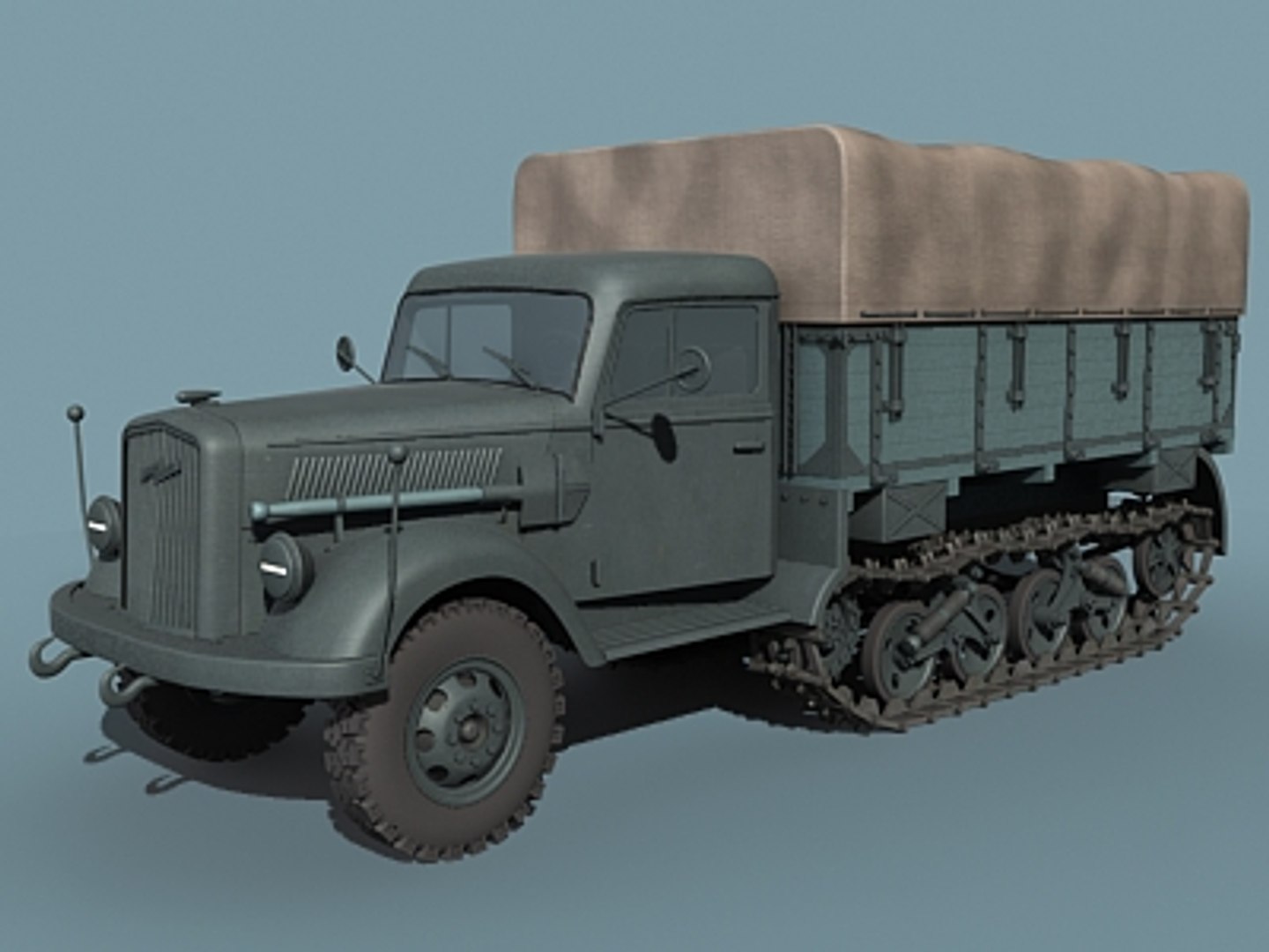 German Opel Blitz Maultier 3d Model