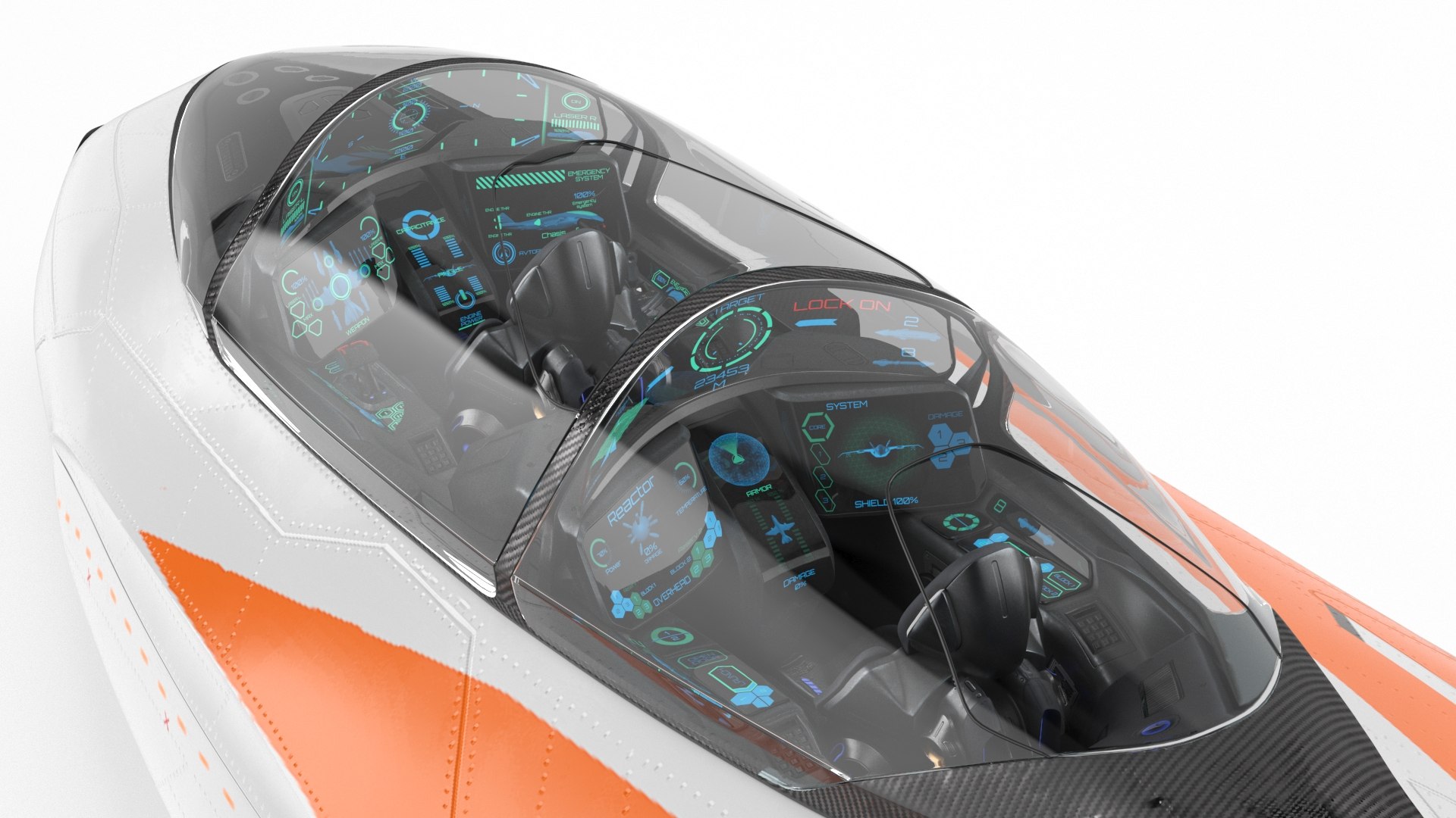 3D Futuristic Military Fighter Jet White - TurboSquid 2299924