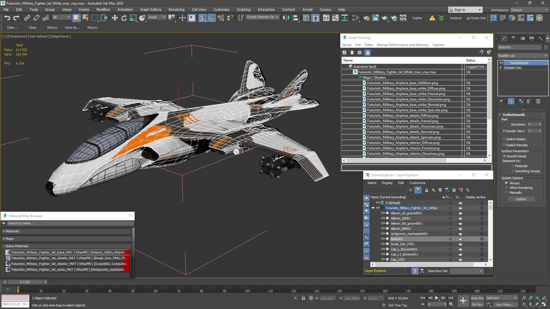 3D Futuristic Military Fighter Jet White - TurboSquid 2299924