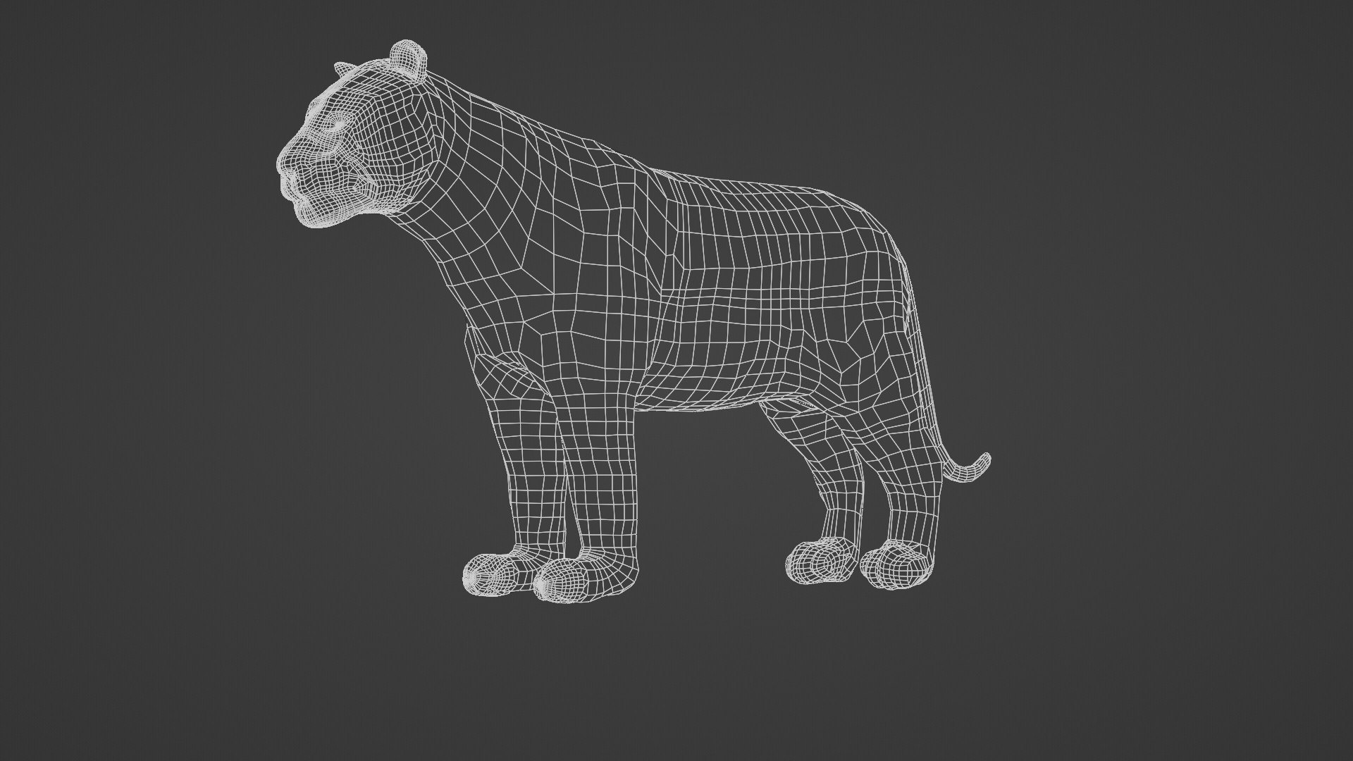 Tiger Basemesh 3D - TurboSquid 2045691