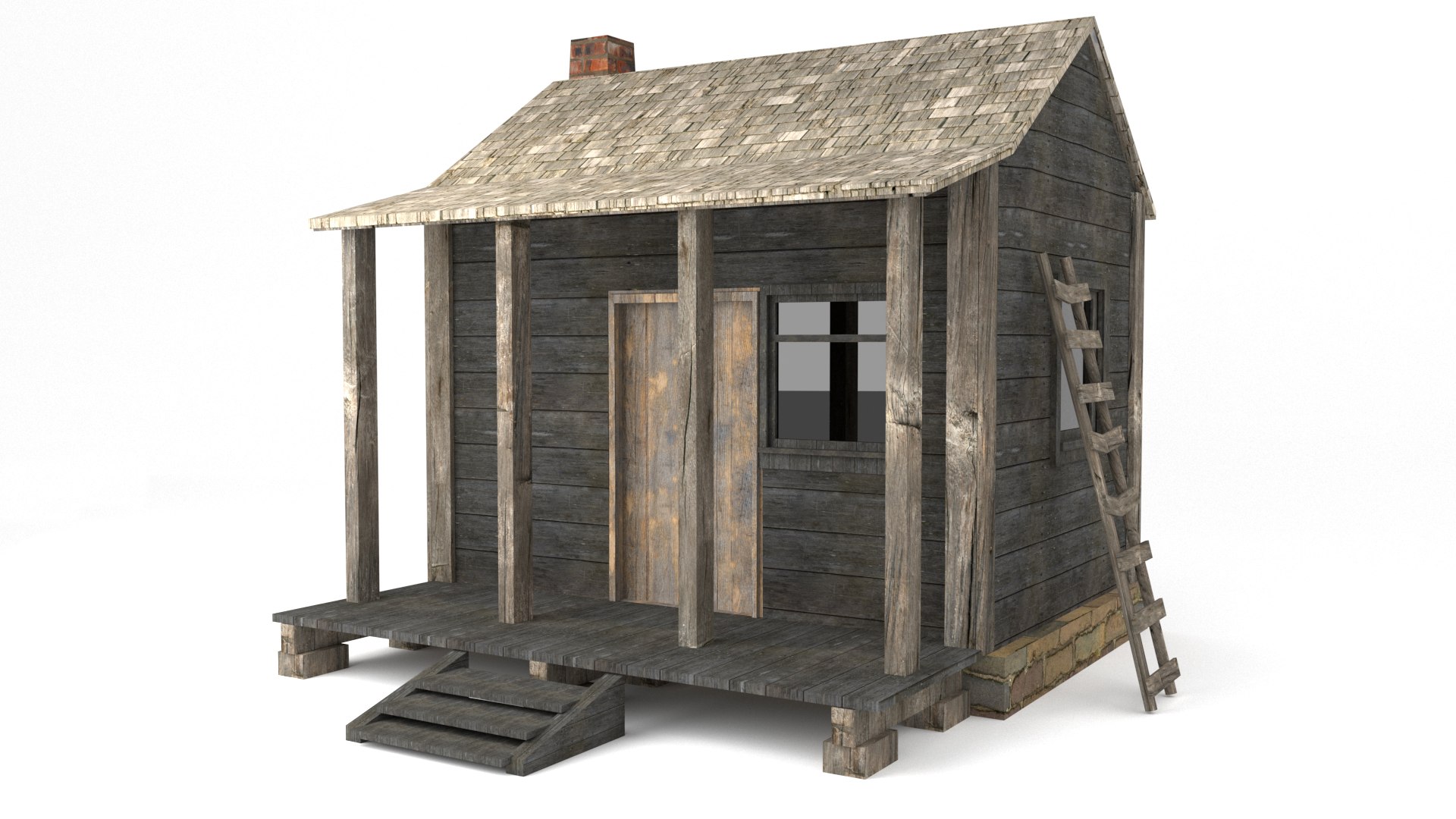 3D Wood House Model - TurboSquid 1864092