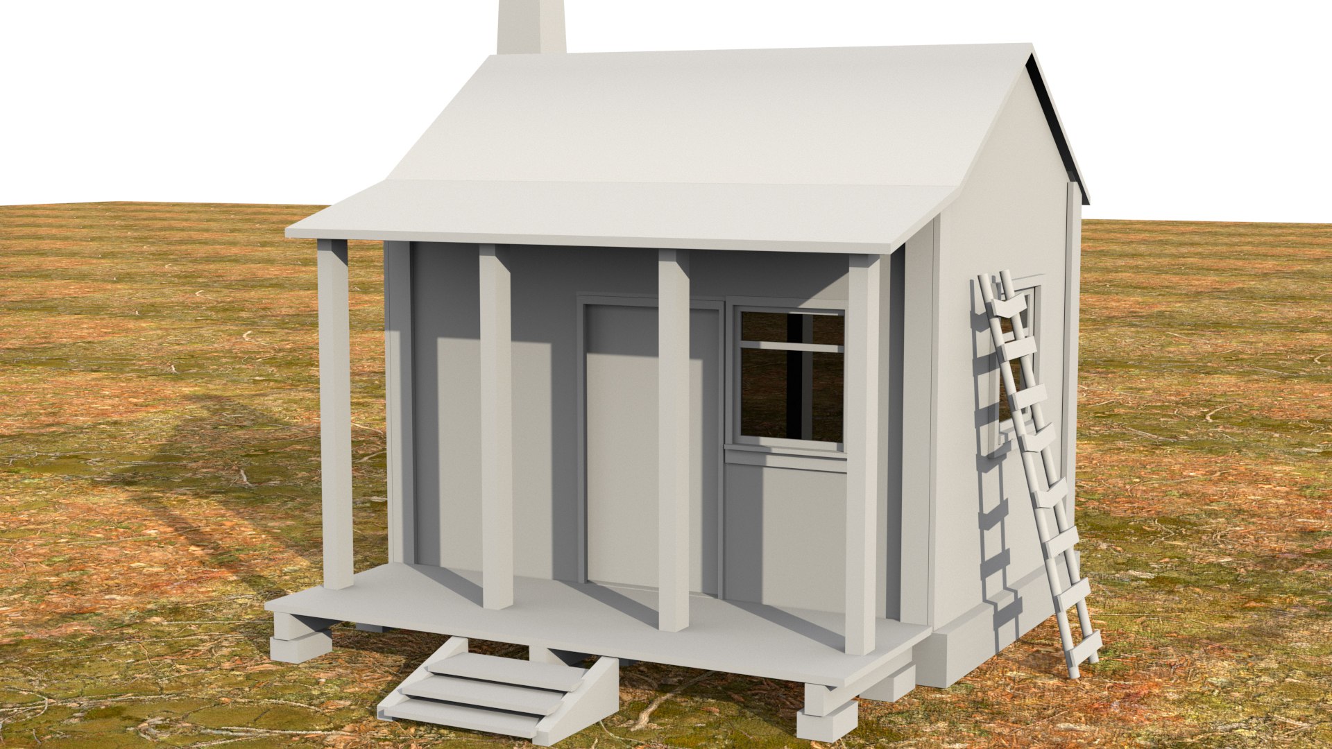 3D Wood House Model - TurboSquid 1864092