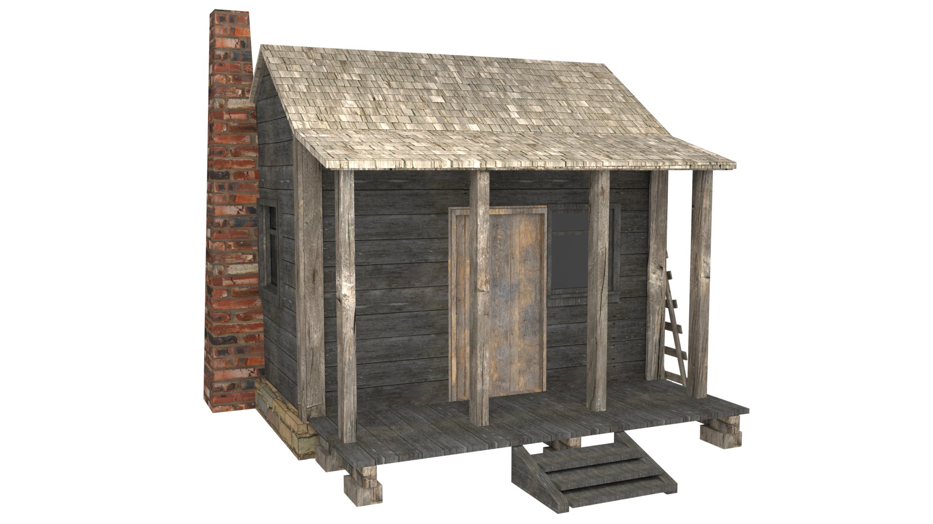 3D Wood House Model - TurboSquid 1864092