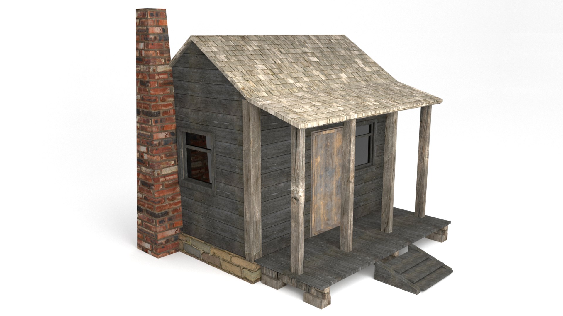 3D Wood House Model - TurboSquid 1864092