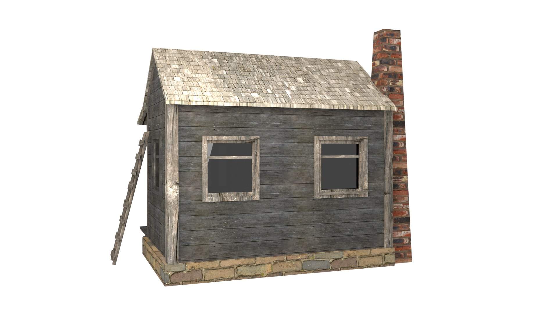 3D Wood House Model - TurboSquid 1864092