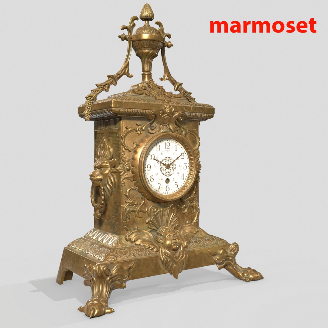 Antique Clock 3D Model - TurboSquid 1380453