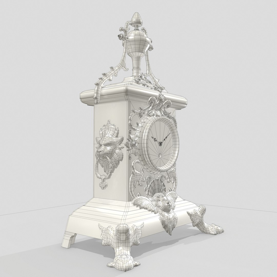 Antique Clock 3D Model - TurboSquid 1380453