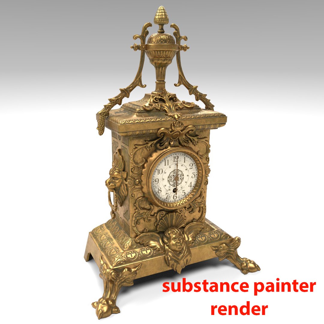 Antique Clock 3D Model - TurboSquid 1380453