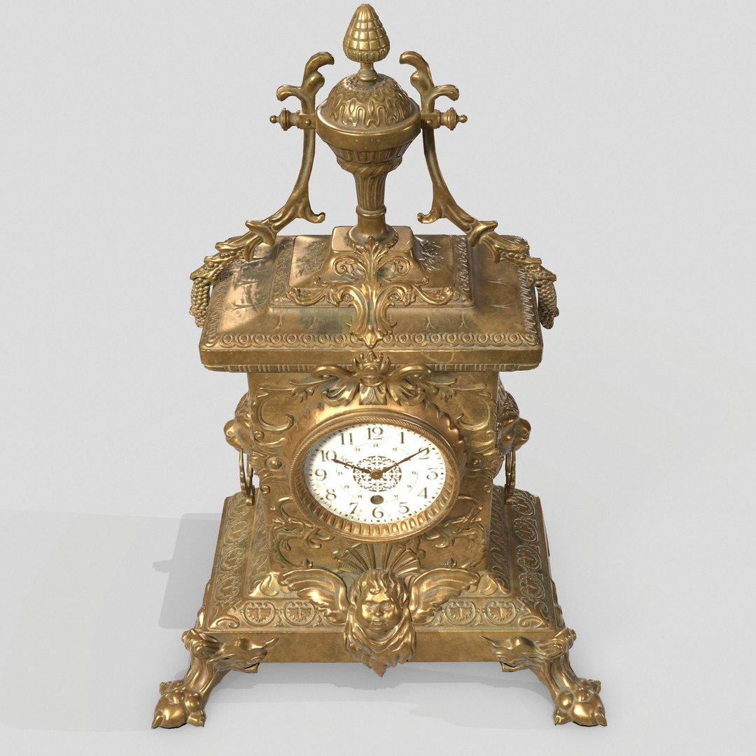 Antique Clock 3D Model - TurboSquid 1380453