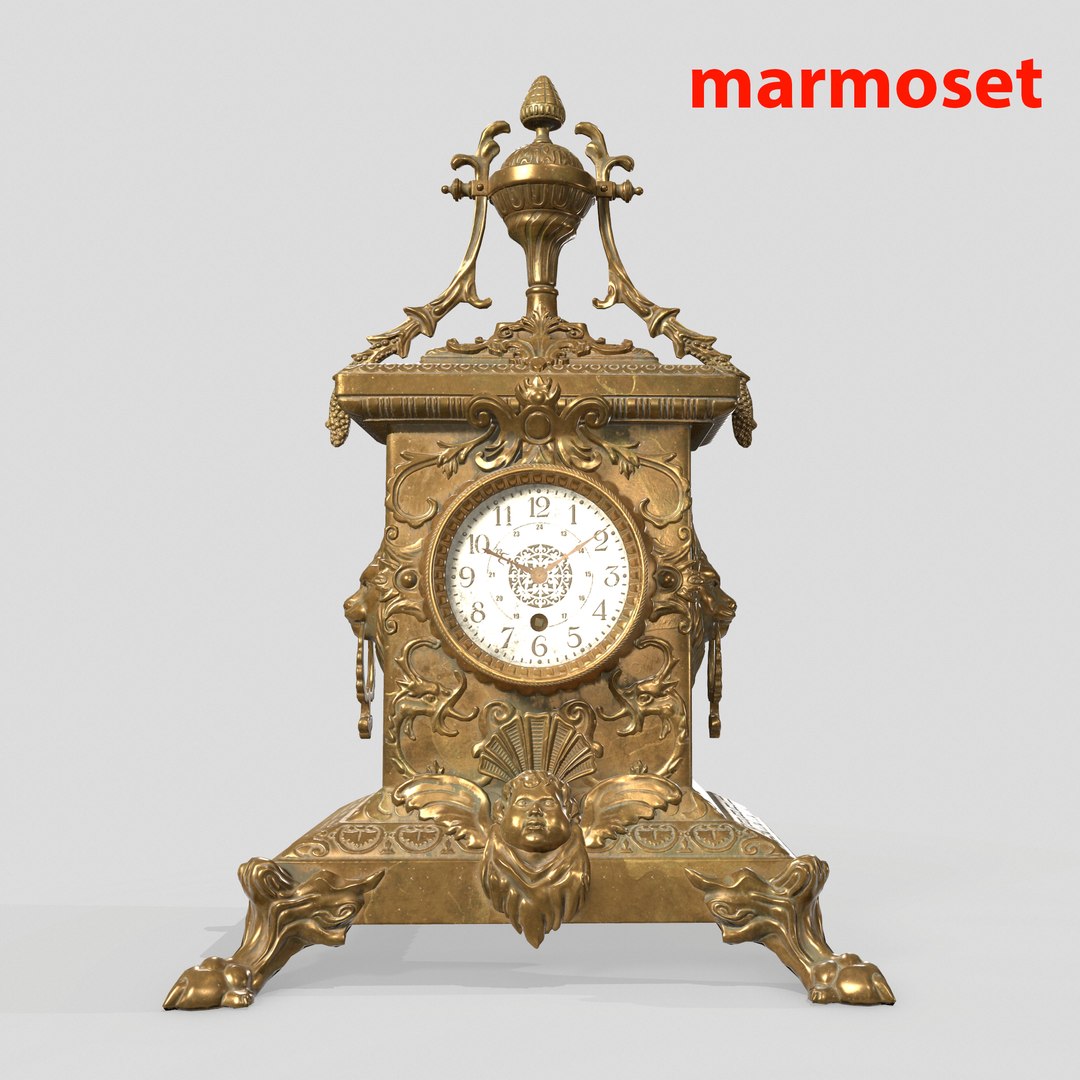Antique Clock 3D Model - TurboSquid 1380453