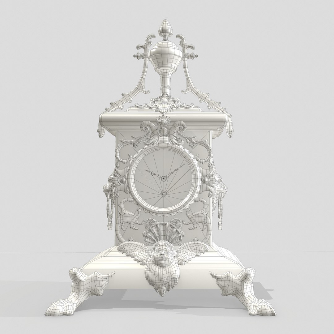 Antique Clock 3D Model - TurboSquid 1380453