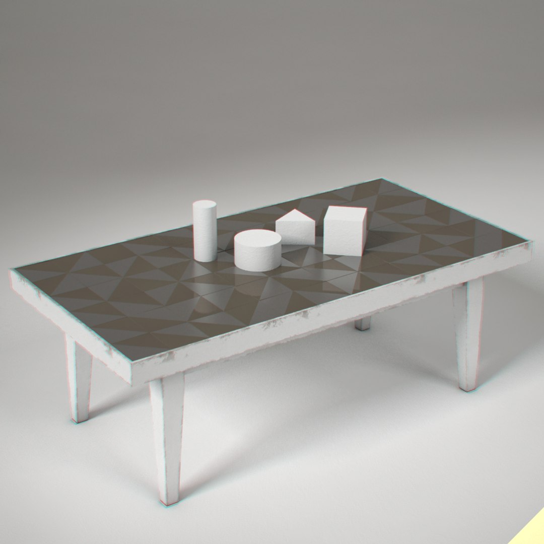 3d triangle table model