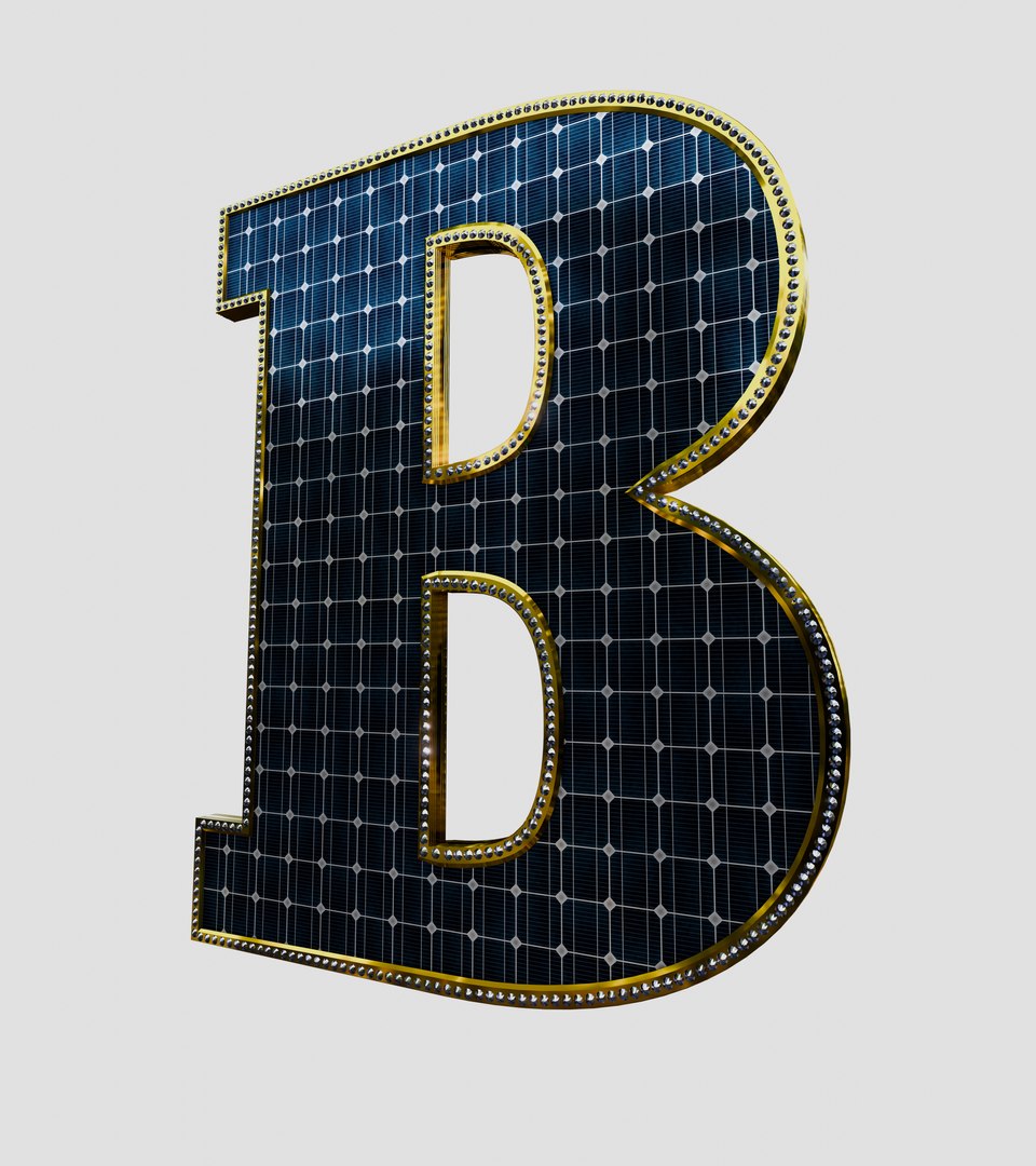 Solar Panel Letter - B 3D Model - TurboSquid 2242044
