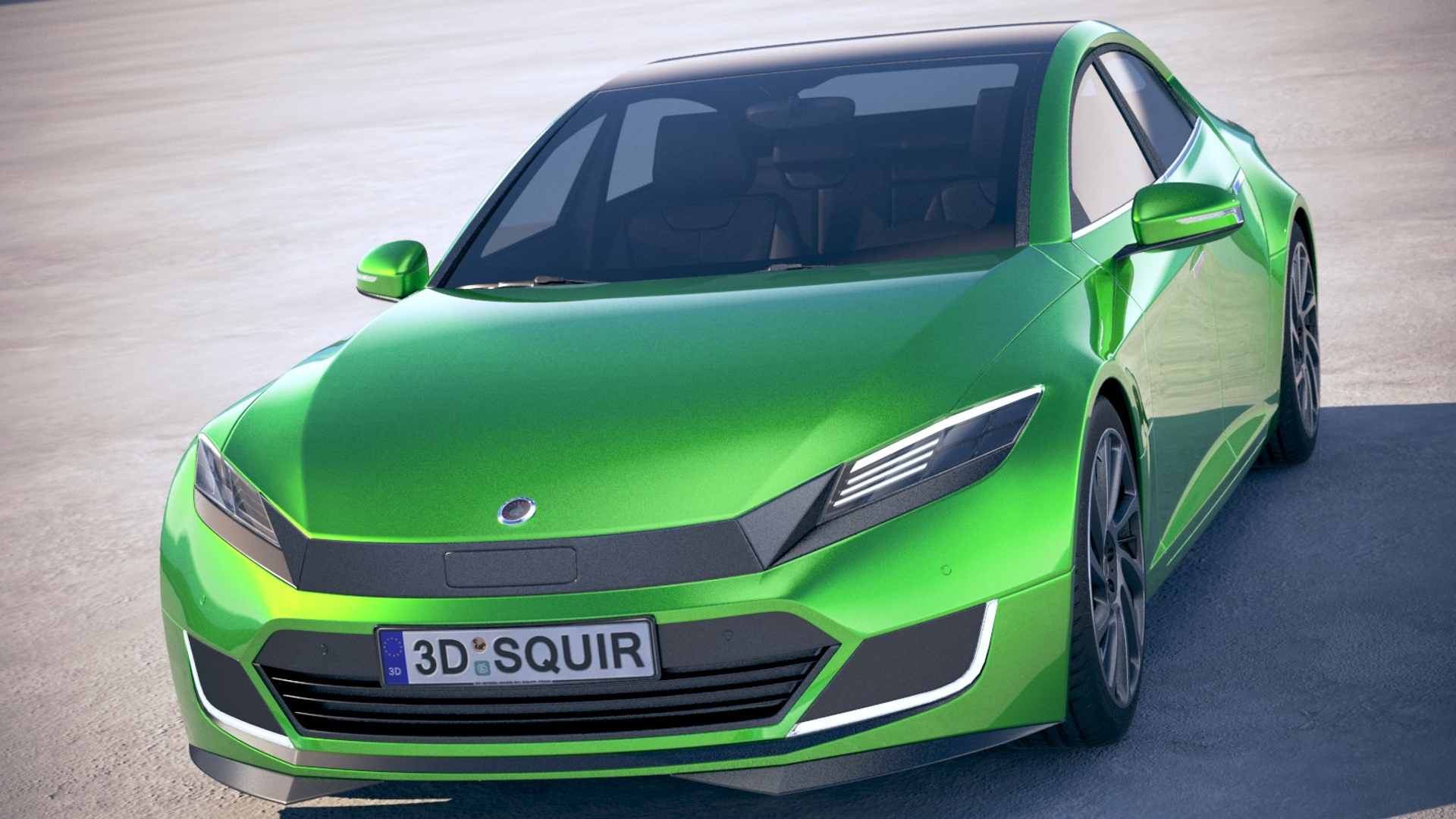 3D model generic electric sedan - TurboSquid 1226531