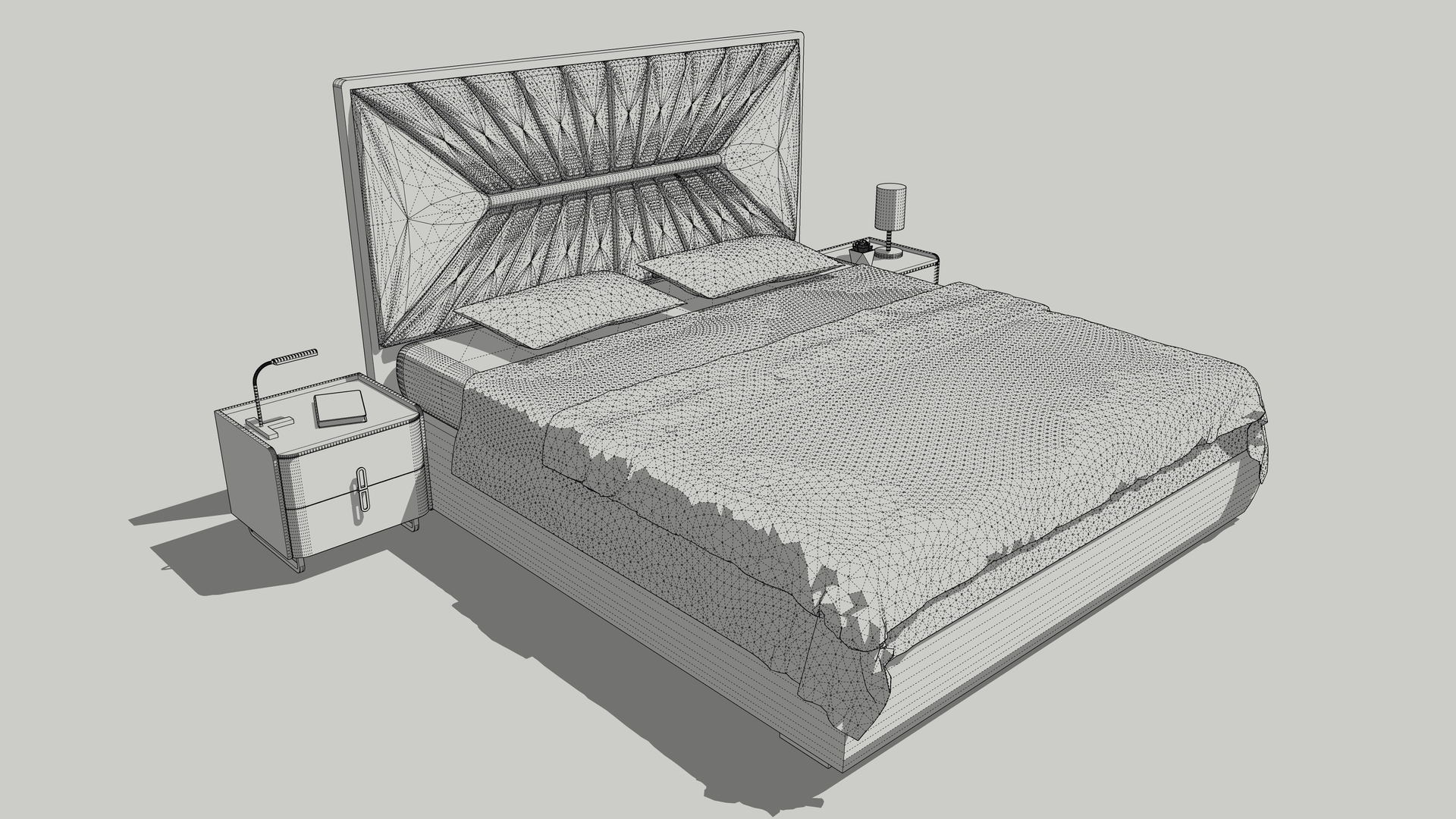 modelo 3d Modelo 3D de cama doble moderna - TurboSquid 1986325