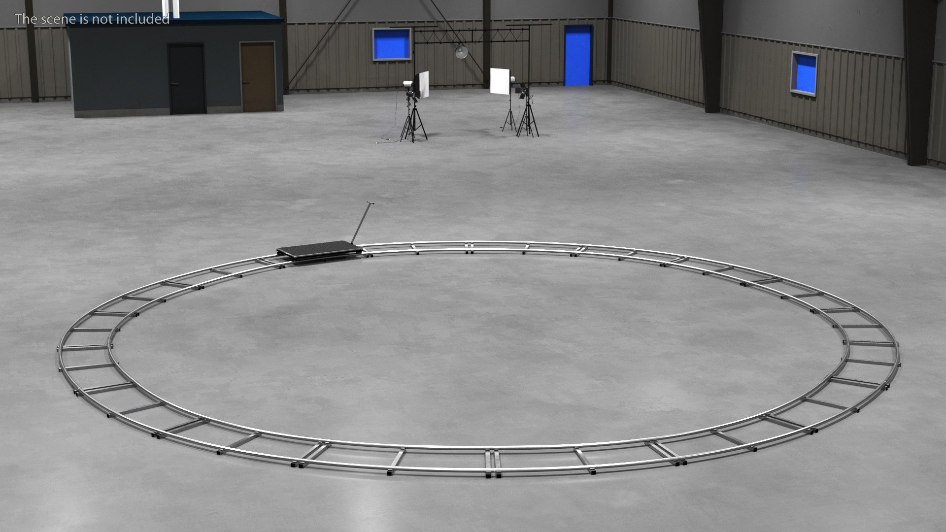 3D Model Circular Film Dolly Track With Flat Trolley - TurboSquid 2423685