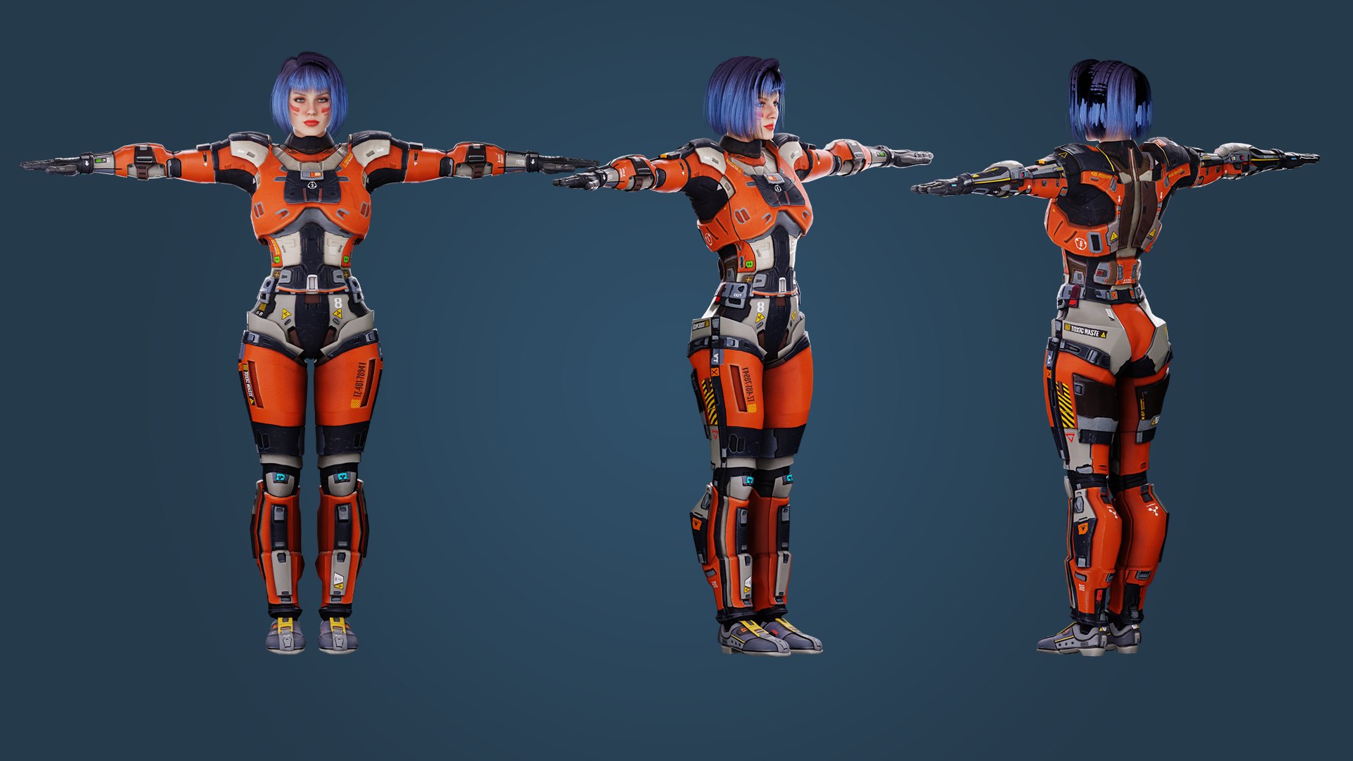 Sci-Fi Girl Low-poly 3D model - TurboSquid 2079322