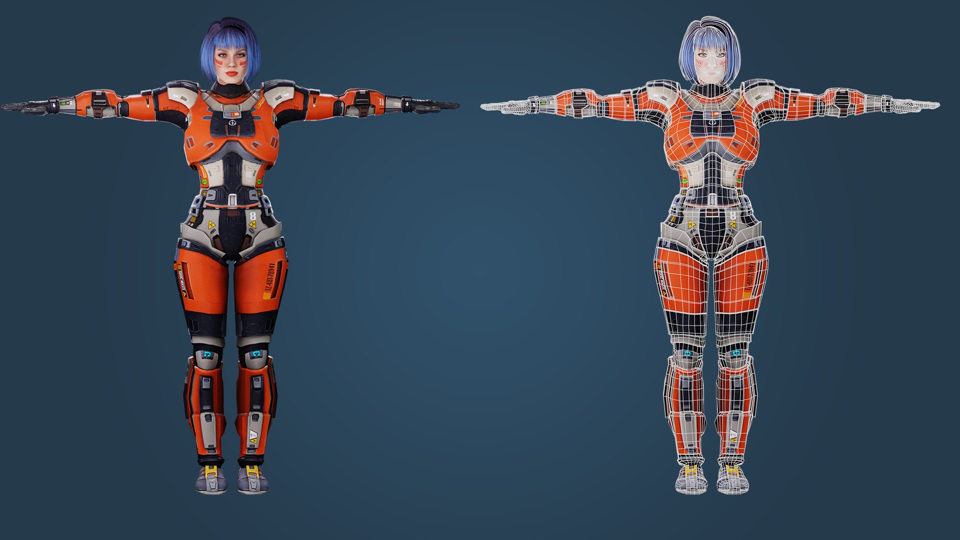 Sci-Fi Girl Low-poly 3D model - TurboSquid 2079322