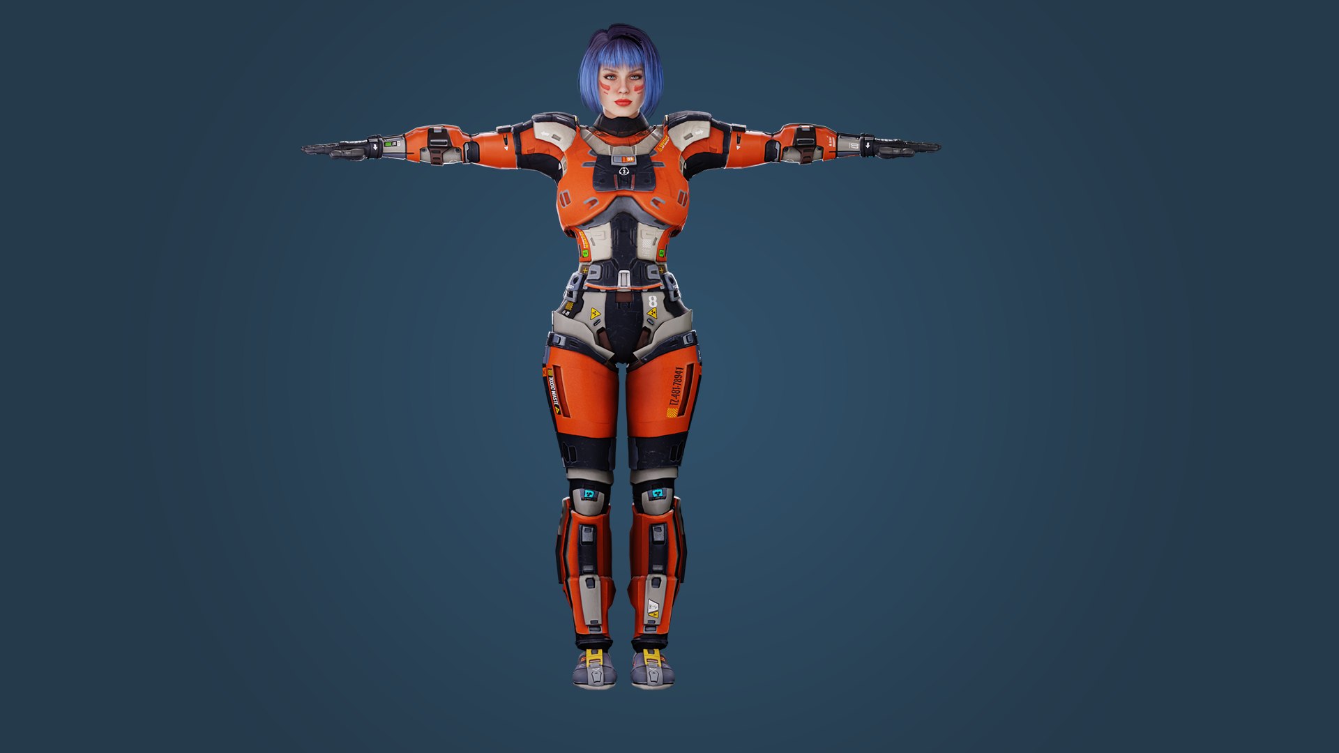 Sci-Fi Girl Low-poly 3D Model - TurboSquid 2079322