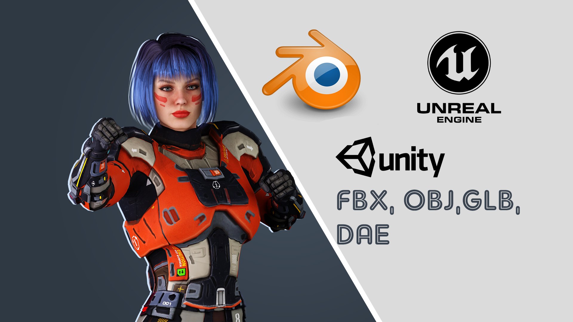 Sci-Fi Girl Low-poly 3D Model - TurboSquid 2079322