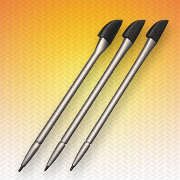 3d model pda smartphone stylus pen