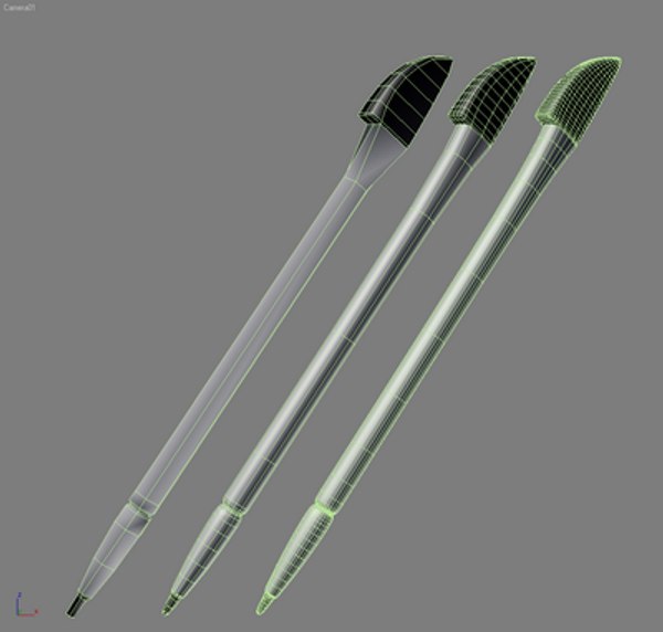 3d model pda smartphone stylus pen