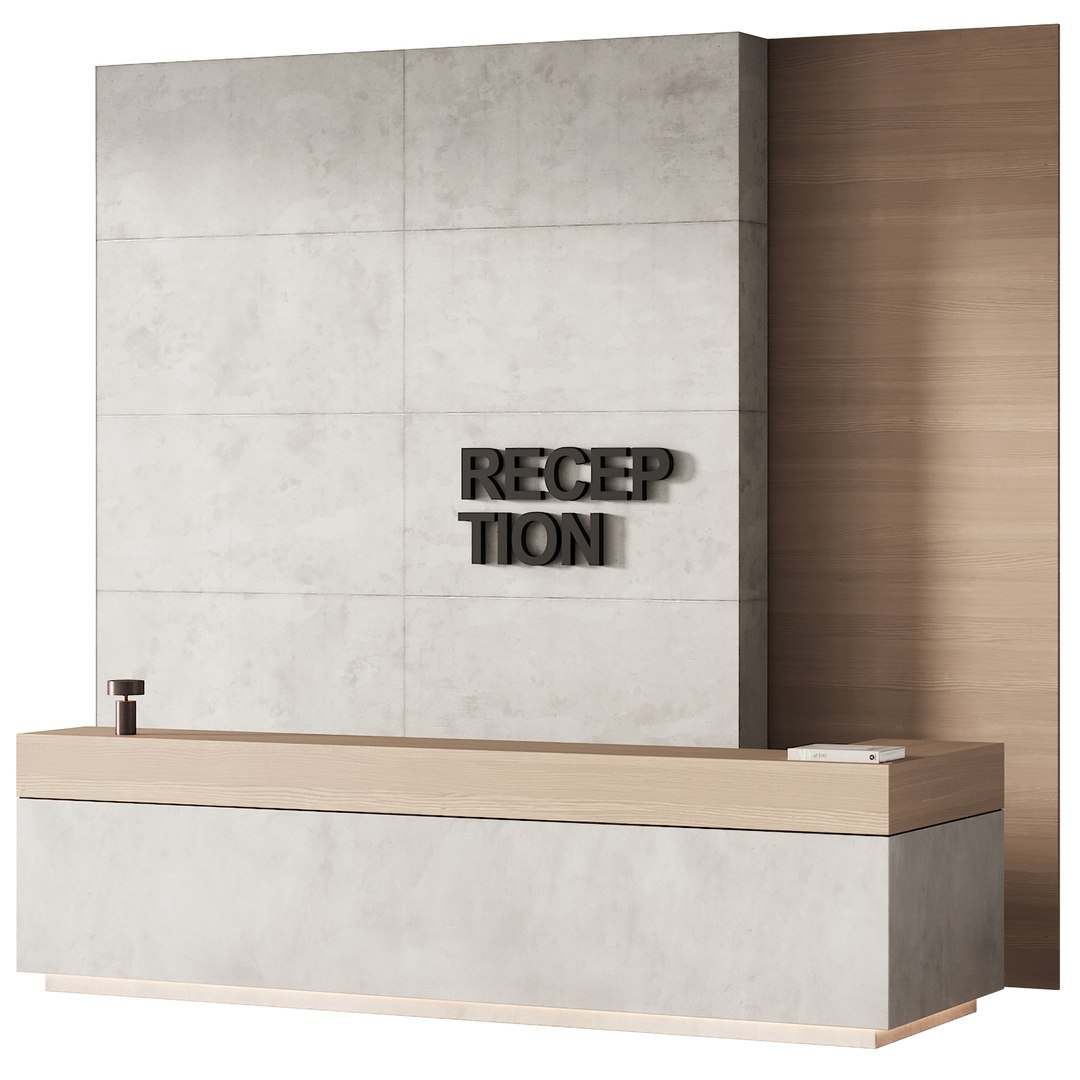 3D model 253 office furniture 12 reception desk 07 - TurboSquid 2036806