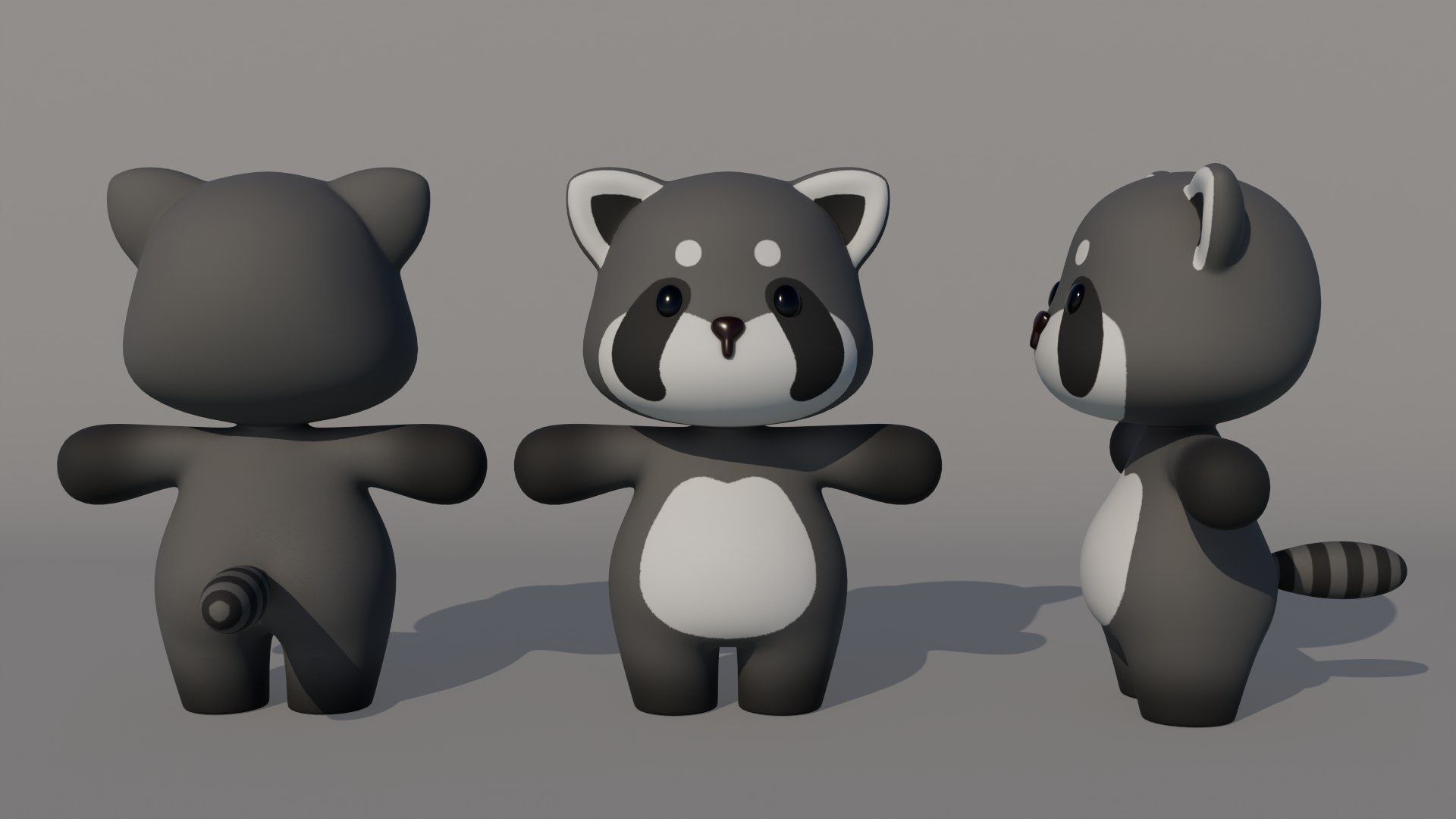 3D Rigged Cartoon Raccoon Model - TurboSquid 2206470