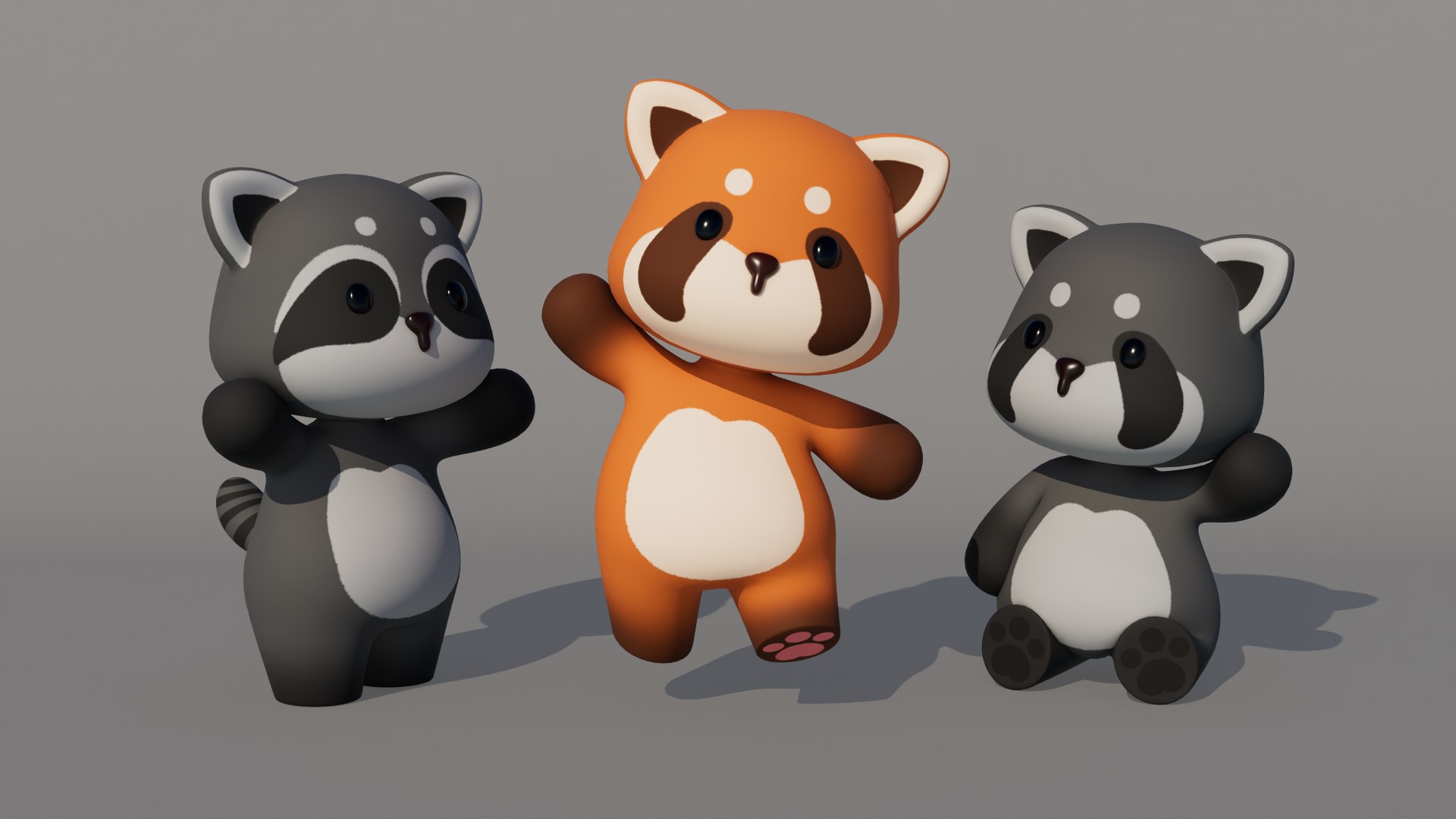3D Rigged Cartoon Raccoon Model - TurboSquid 2206470