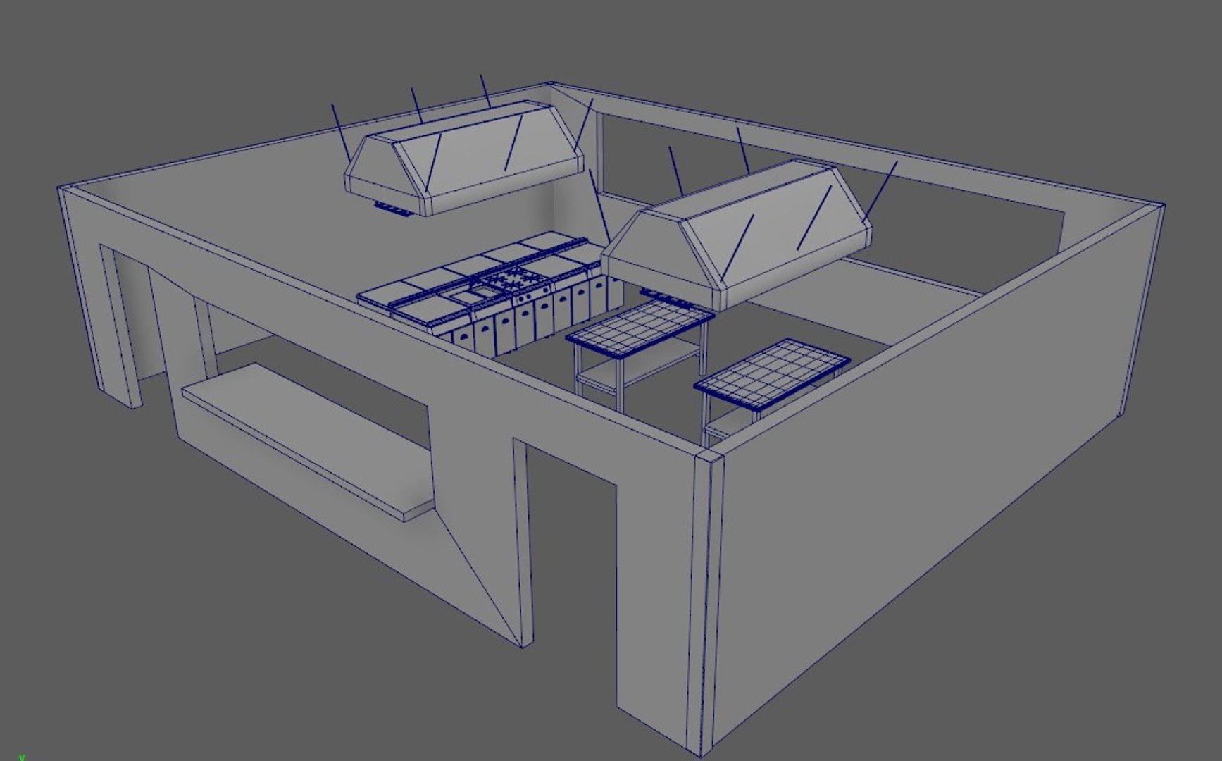 3D restaurant kitchen model - TurboSquid 1283693