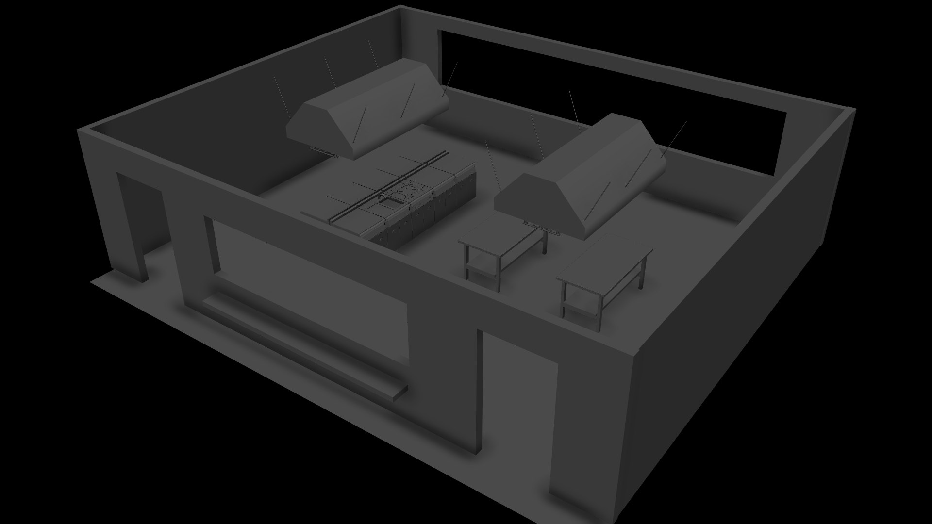 3D restaurant kitchen model - TurboSquid 1283693