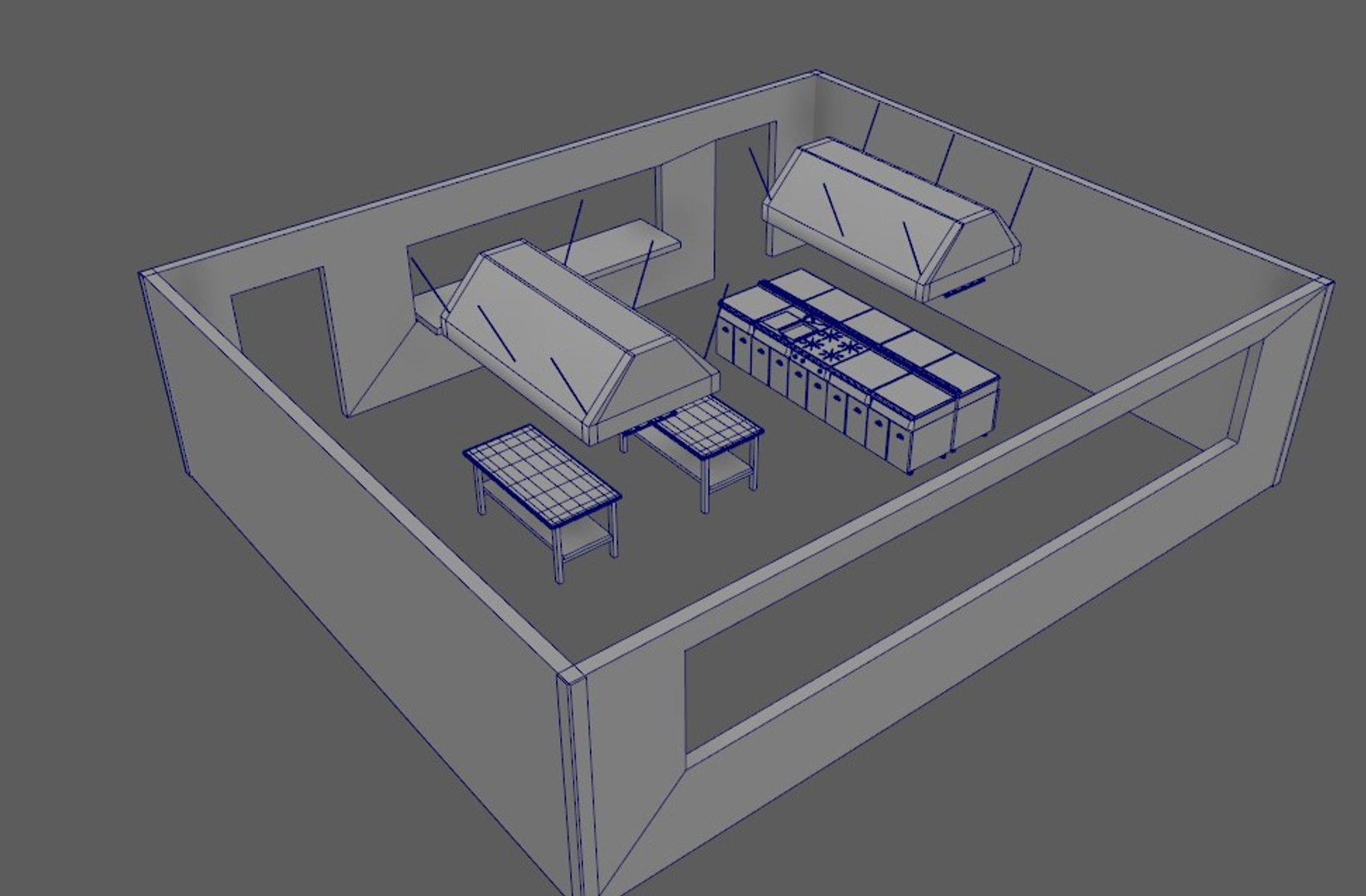 3D restaurant kitchen model - TurboSquid 1283693