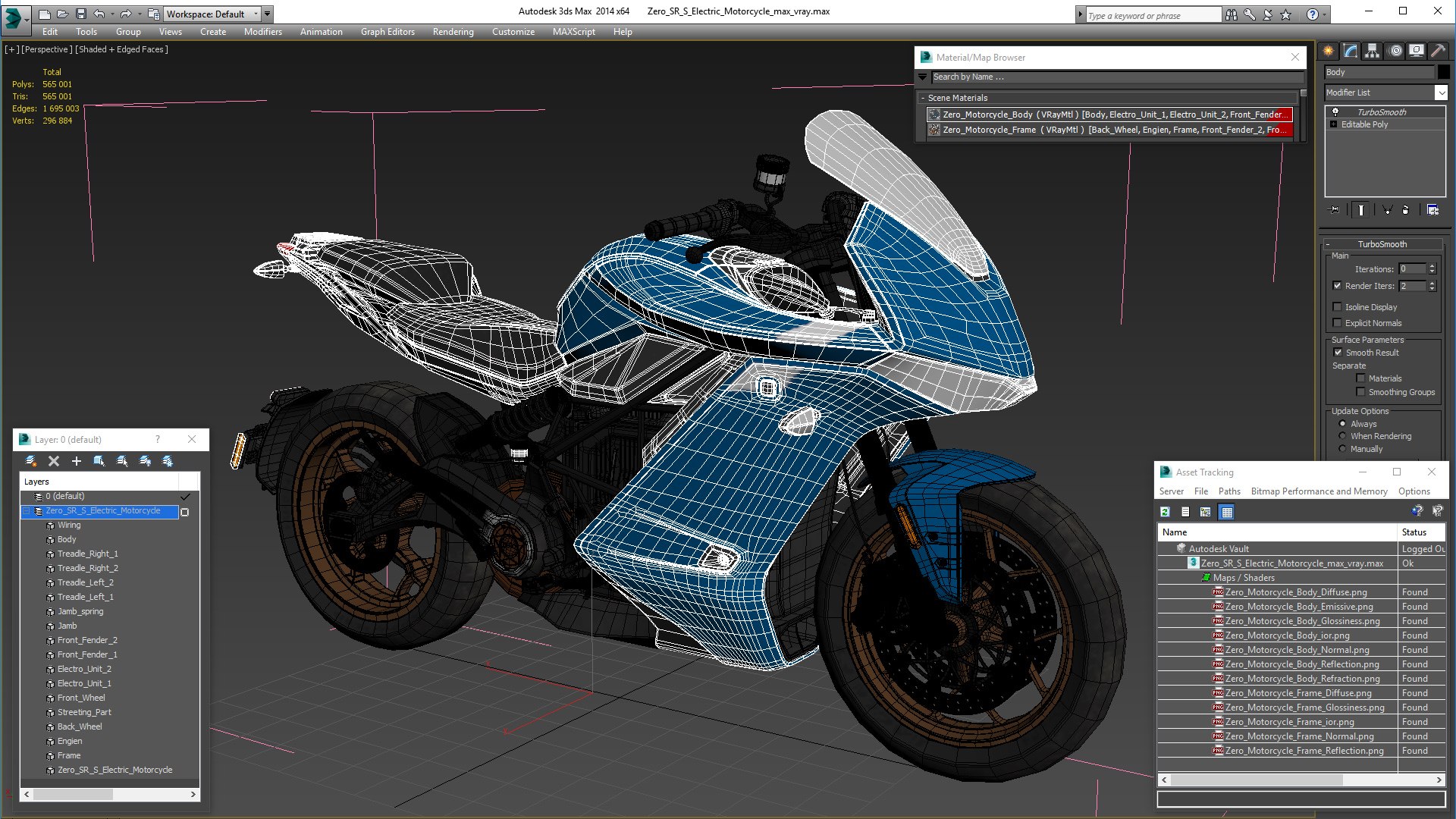 3D sr s electric motorcycle model - TurboSquid 1706804