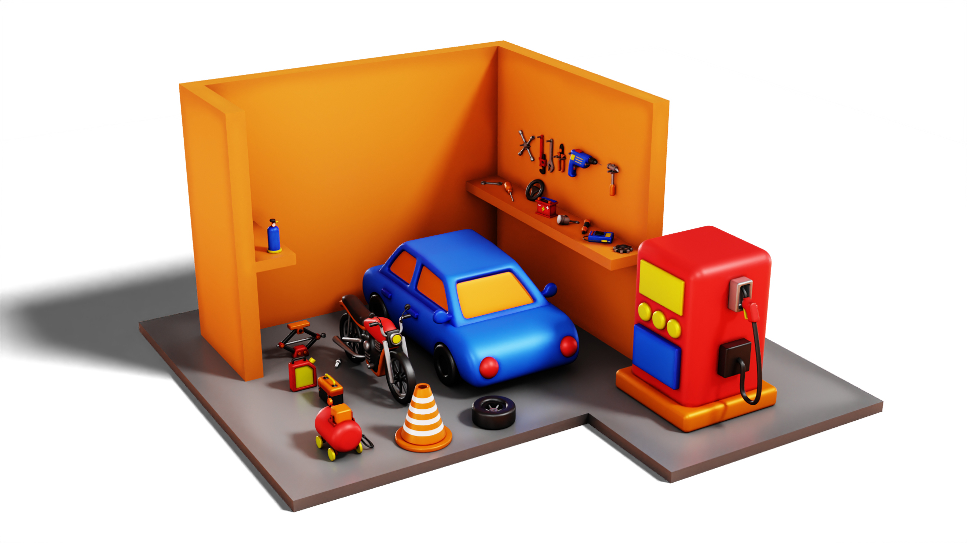 3D Model Automotive Set - TurboSquid 2250296