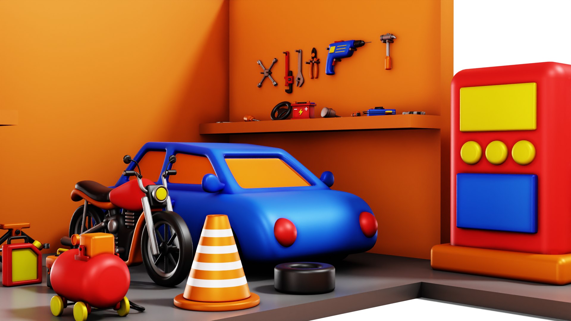 3D Model Automotive Set - TurboSquid 2250296