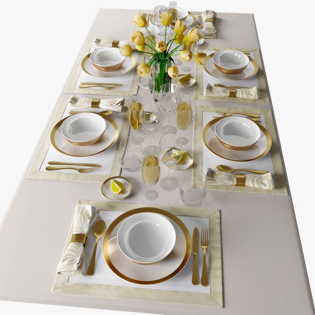 Table Setting 3D Model - TurboSquid 1312618