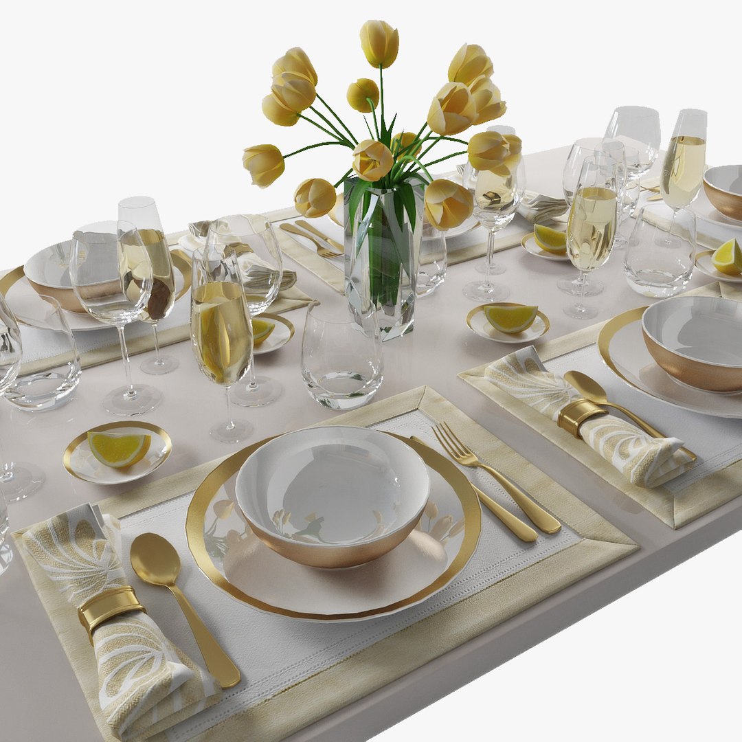 Table Setting 3D Model - TurboSquid 1312618