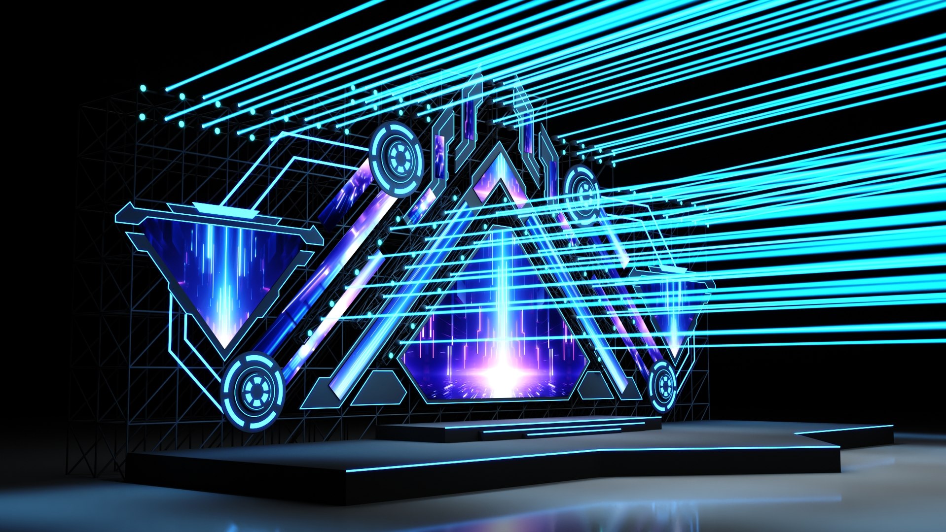 Virtual Music Festival Stage 01 Model - TurboSquid 2254059