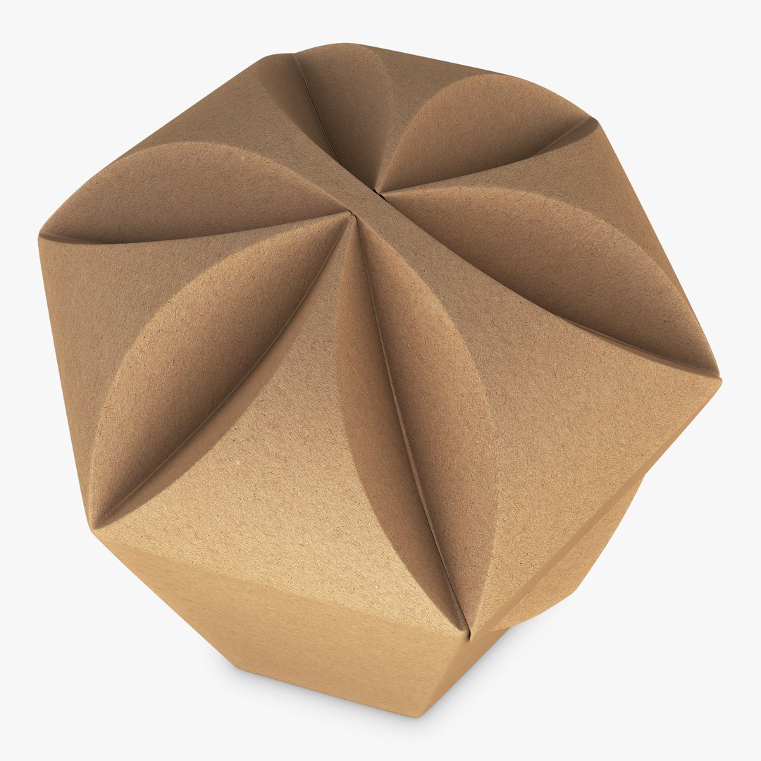 3D Model Package Cardboard Hexagon Petal Box M 1 - TurboSquid 2146669